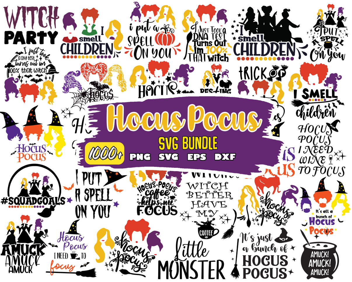 Hocus pocus halooween bundle svg, hocus pocus logo svg – svg files for ...