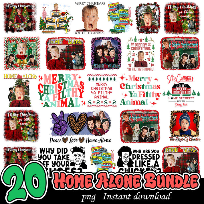Home alone bundle png, Merry Christmas bundle, Christmas movies bundle ...