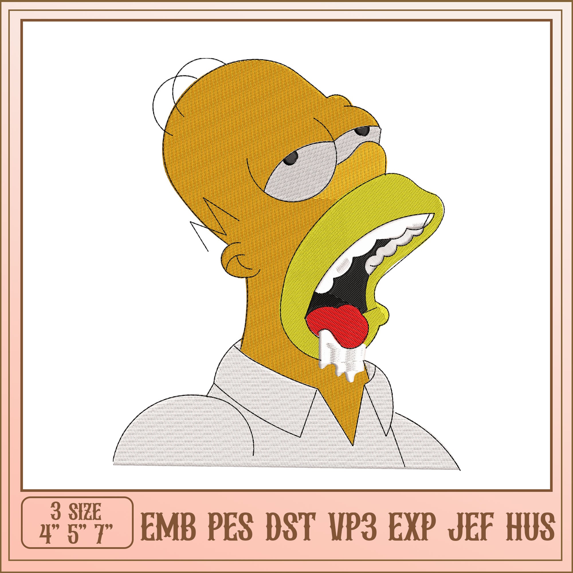 Homer Simpson Embroidery Design – svg files for cricut