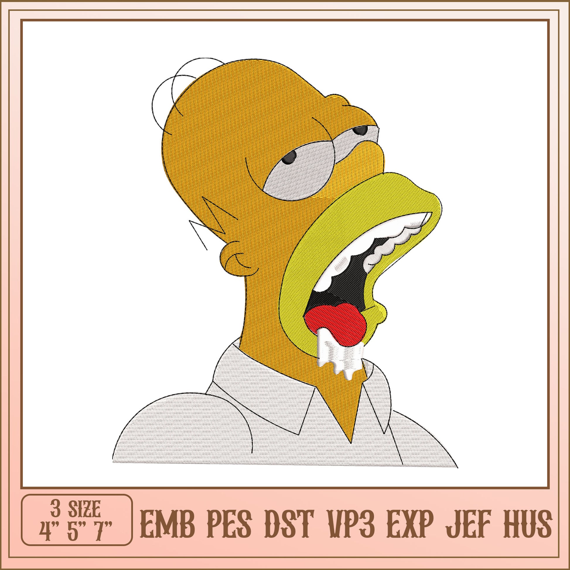 Homer Simpson Embroidery Design – svg files for cricut