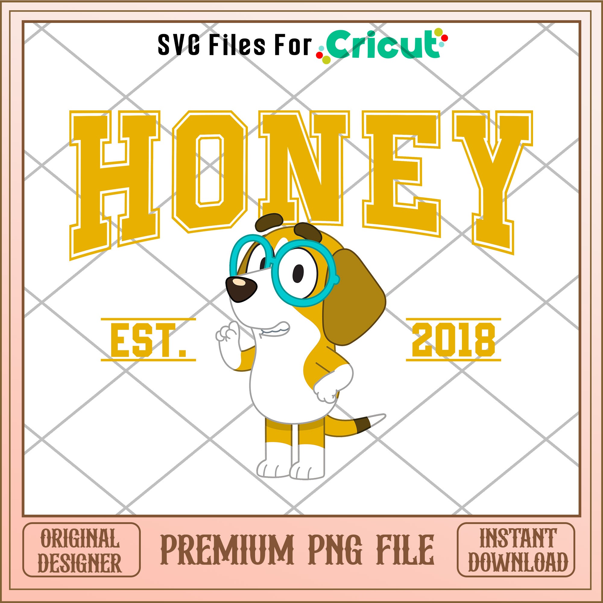 Honey character est 2028 cartoon png – svg files for cricut