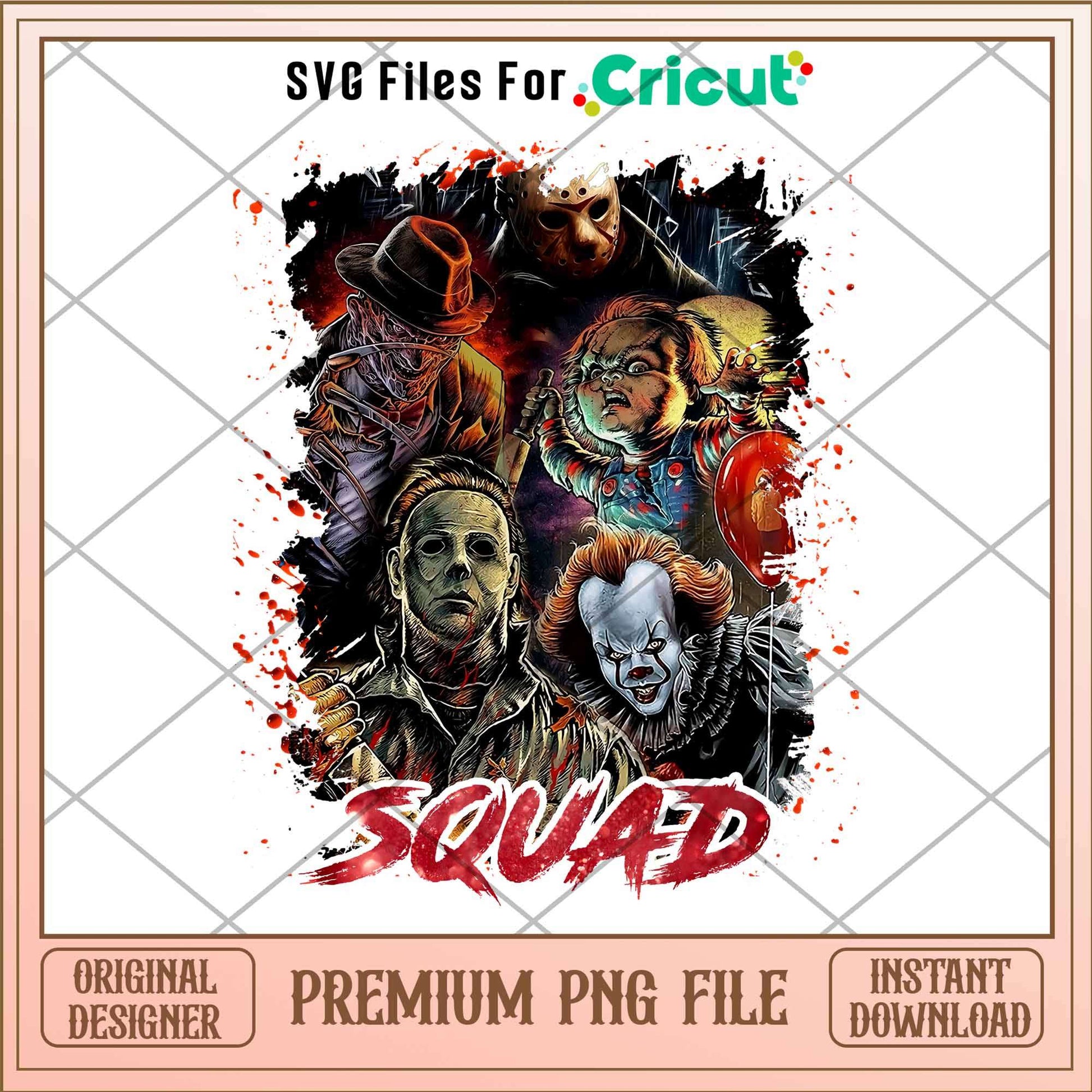 Horror Classic Movie Character squad png, Horror characters png, Digit ...