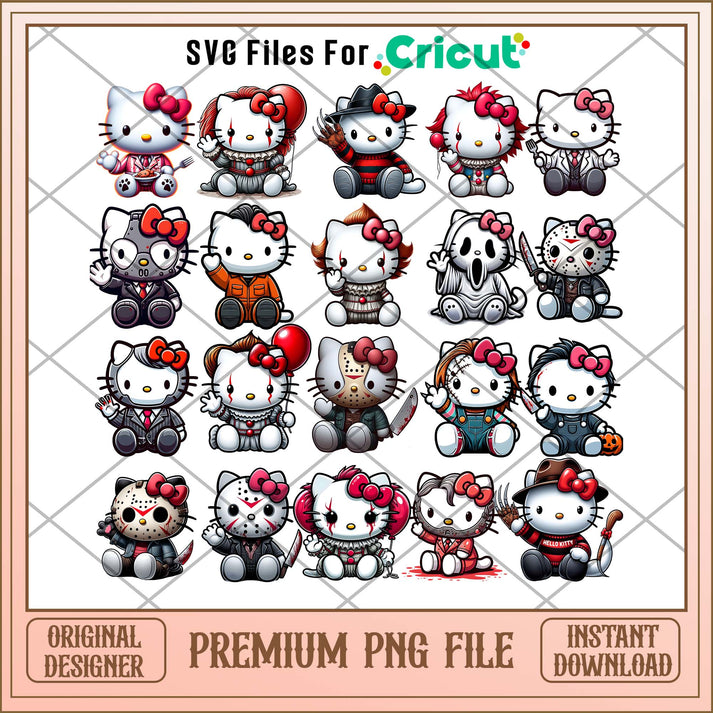Hello Kitty Horror png bundle, Hello Kitty Chibi movies bundle – svg ...