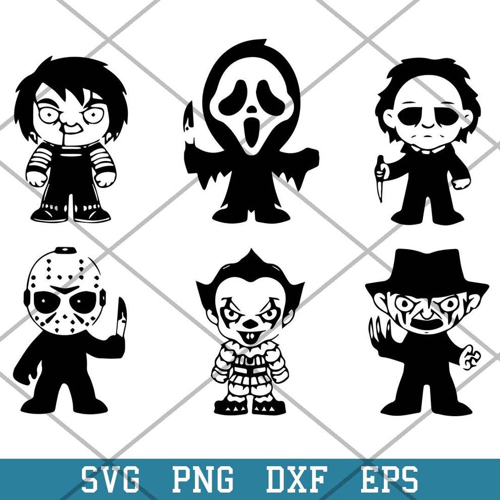 Horror Movie Characters Bundle Svg, Halloween Svg-Svgfilesforcricut ...