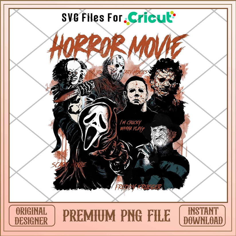 Horror Movie Characters png, Horror Characters png, Digital Download ...