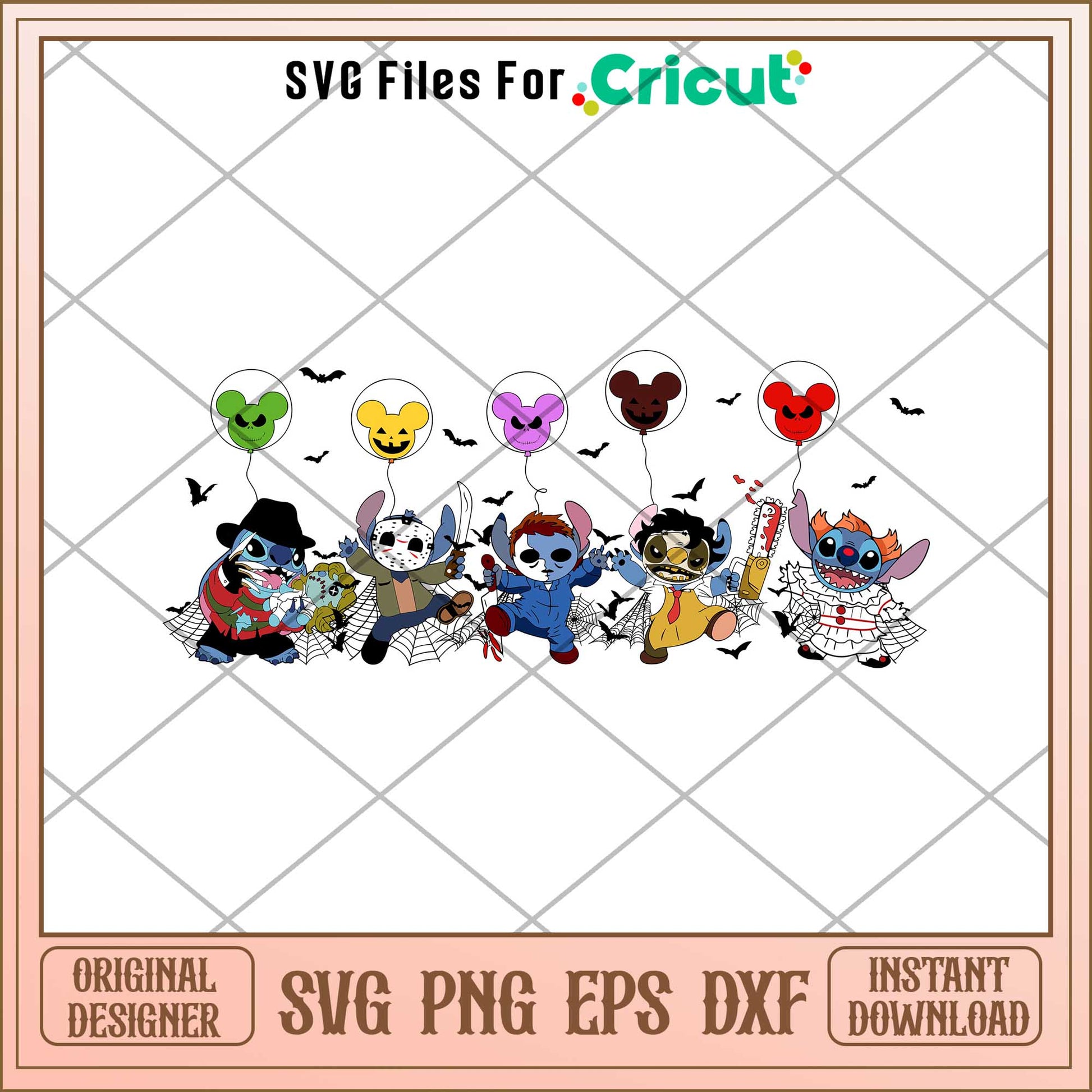 Horror Stitch Halloween Pumpkin svg, The Mandalorian svg, digital down ...