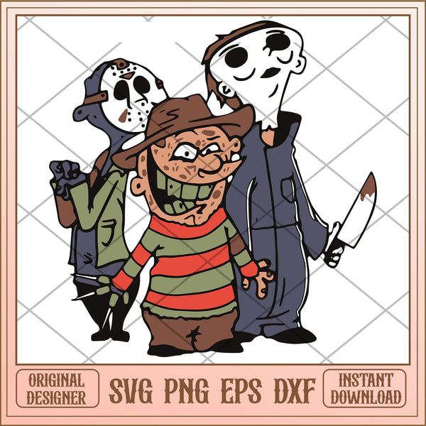 Horror Characters Movie Halloween svg, Horror characters svg, digital ...