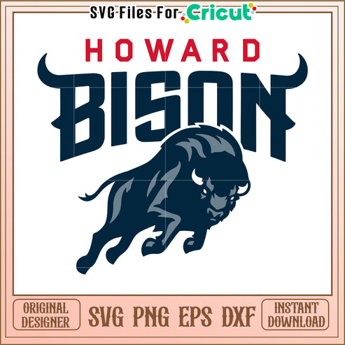 Howard Bison Logo Design for Crafts, Perfect for Cricut Cutting Projec ...