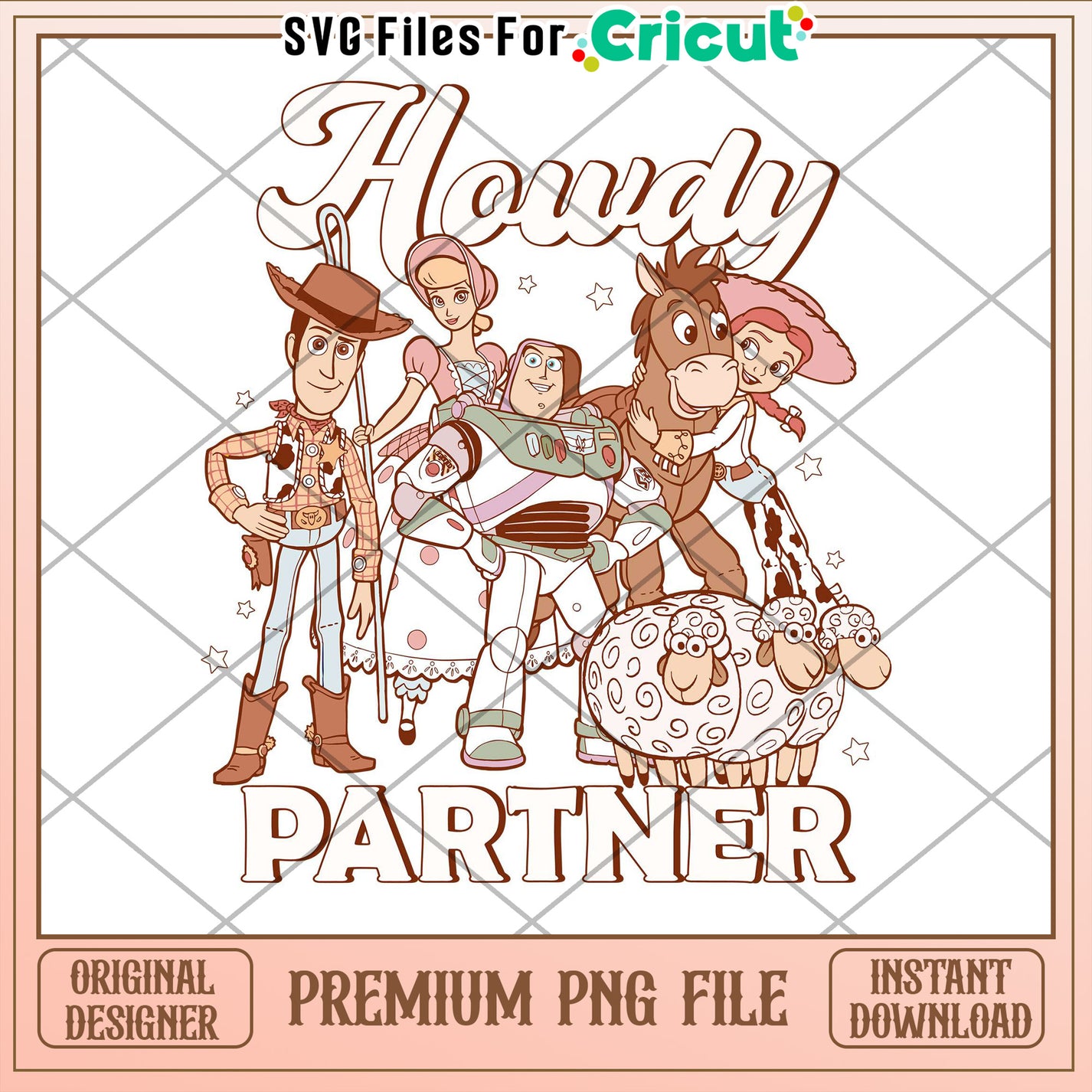 Howdy Partner Toy Story PNG – svg files for cricut