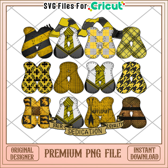 Hufflepuff Mama PNG Design Instant Download – svg files for cricut