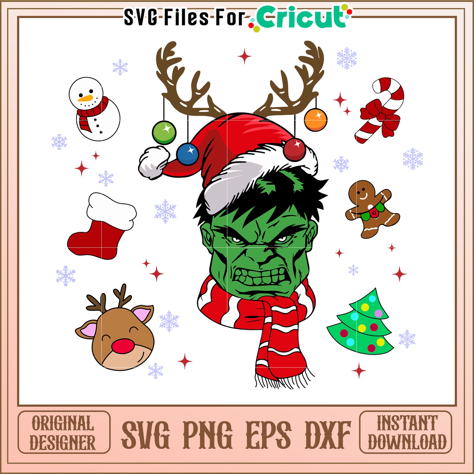 Hulk Christmas SVG PNG EPS DXF – svg files for cricut