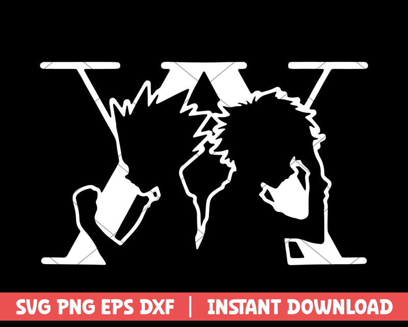 Hunter x hunter gon and killua xx anime svg – svg files for cricut
