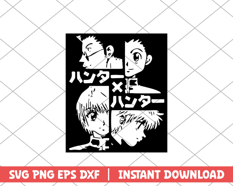 Hunterx hunter gon x kyrapika x leorio anime svg – svg files for cricut