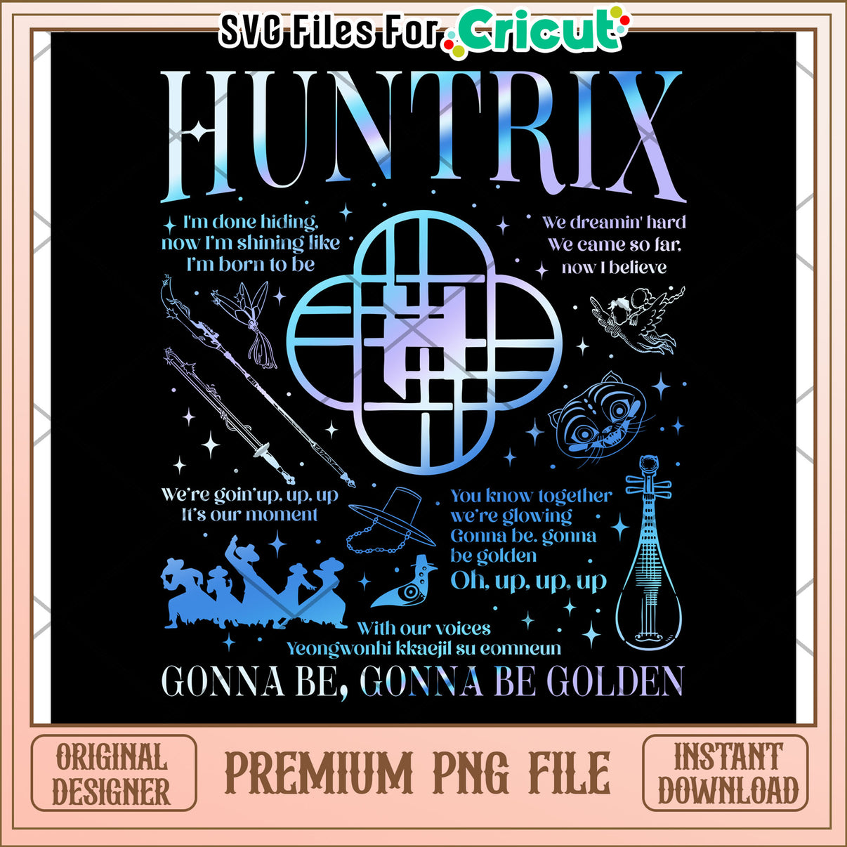 Huntrix Logo Kpop Demon Hunter png, kpop demon hunters png, huntrix ba ...