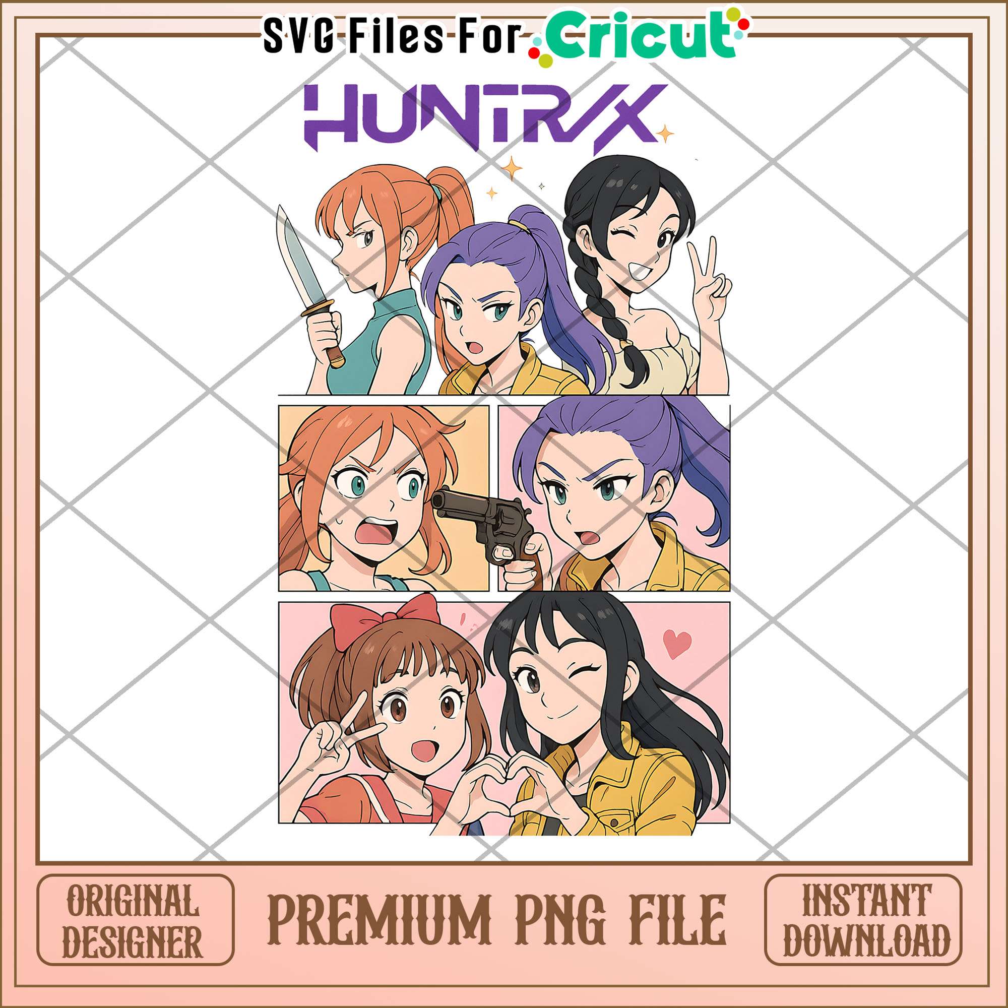 Huntrix design png, saja boys warrior png, kpop hero png – svg files ...