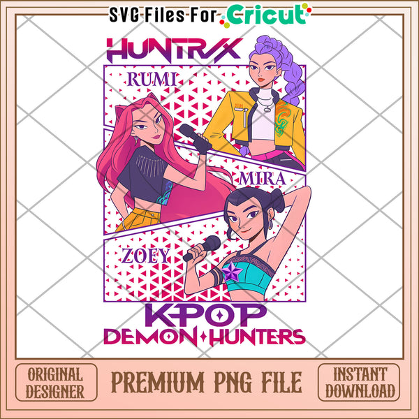 Huntrix kpop demon hunters png, saja boys fans png, huntrix characters ...