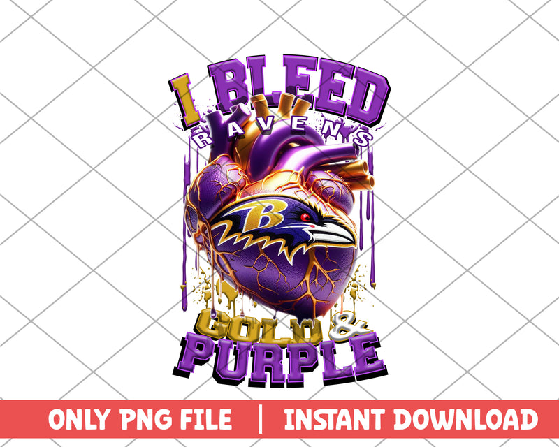 I bleed ravens gold & purple png, Baltimore Ravens png – svg files for ...