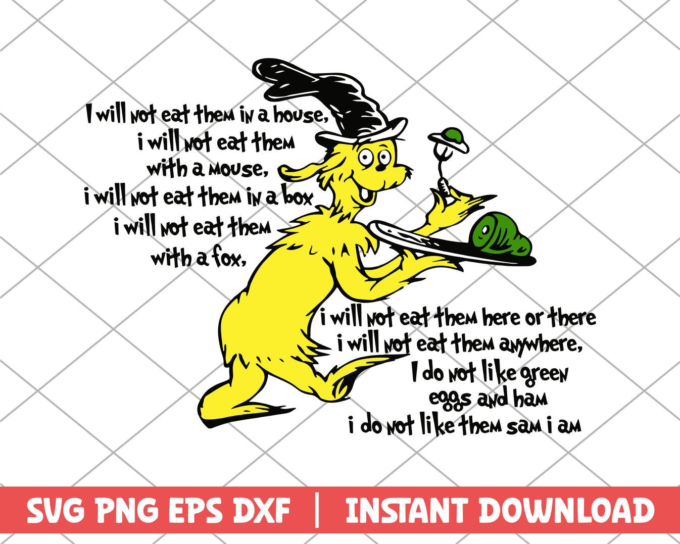 I do not like green eggs and ham sam I am svg – svg files for cricut