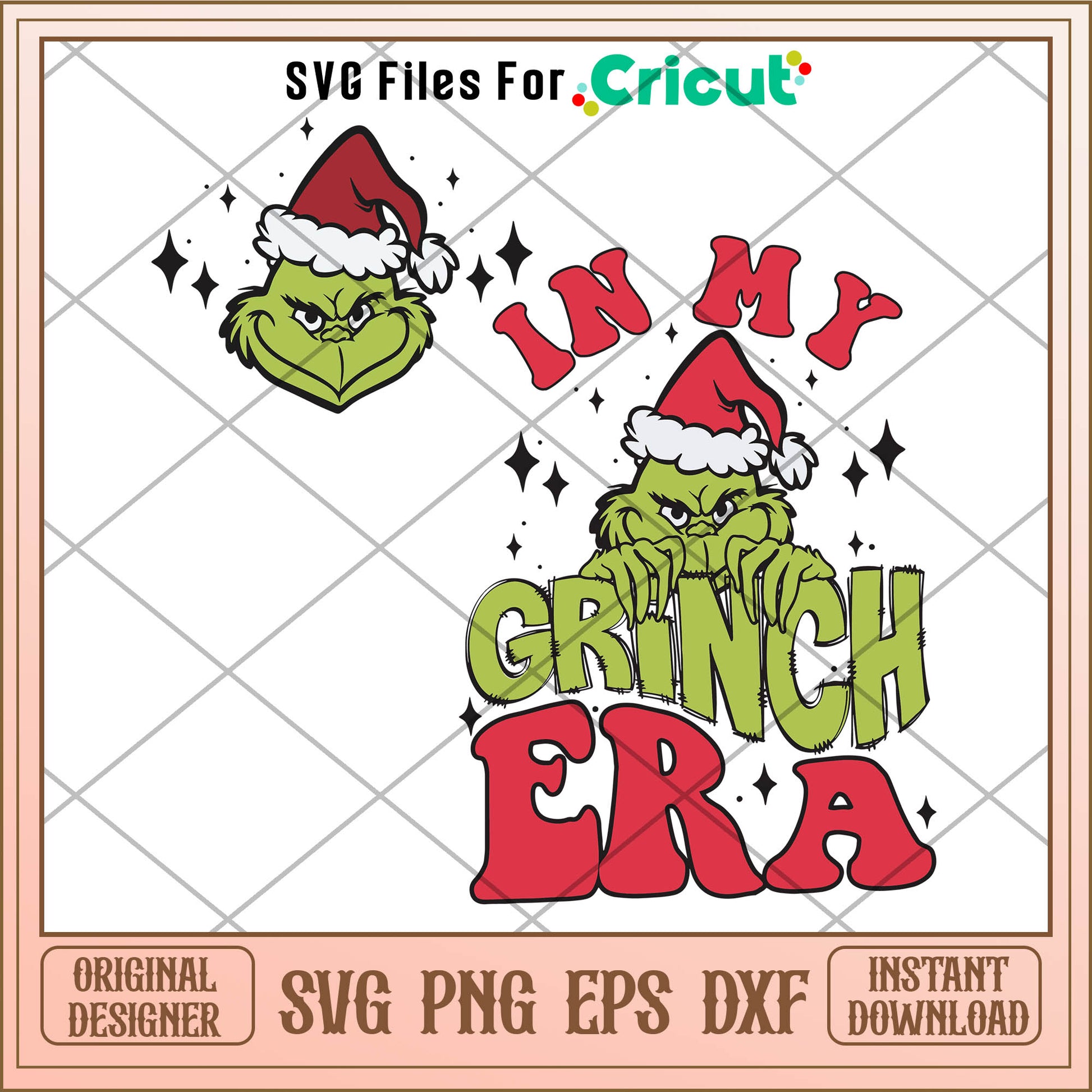 In My Grinch Era Santa Grinchmas SVG, the grinch face svg – svg files for cricut