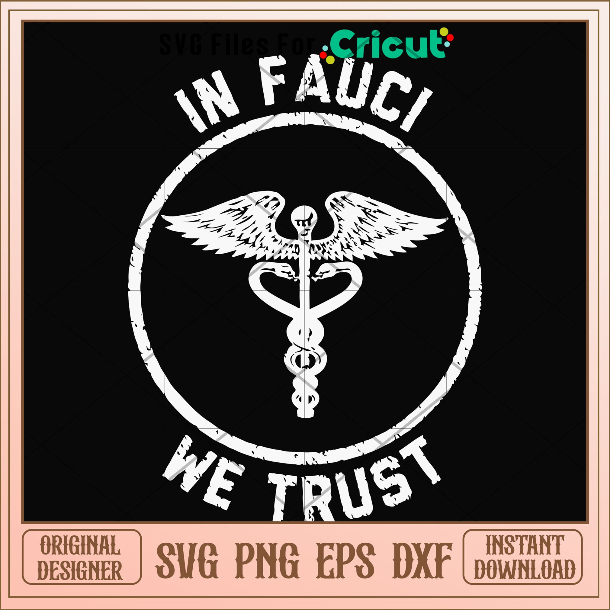 In fauci we trust logo vintage svg, trust svg, other svg – svg files ...