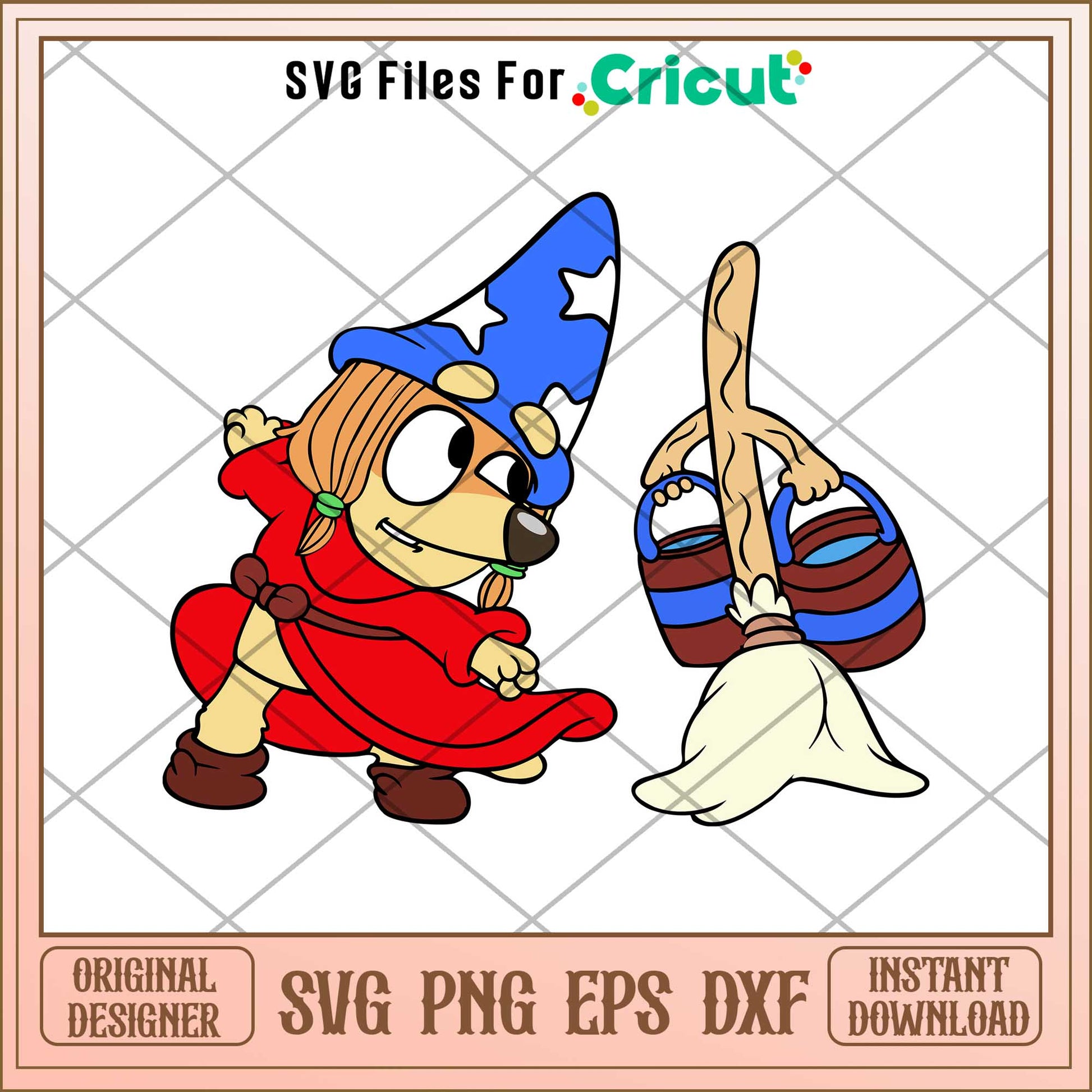 Indy Dog witch Bluey Halloween Svg, bluey characters svg, Digital Down ...