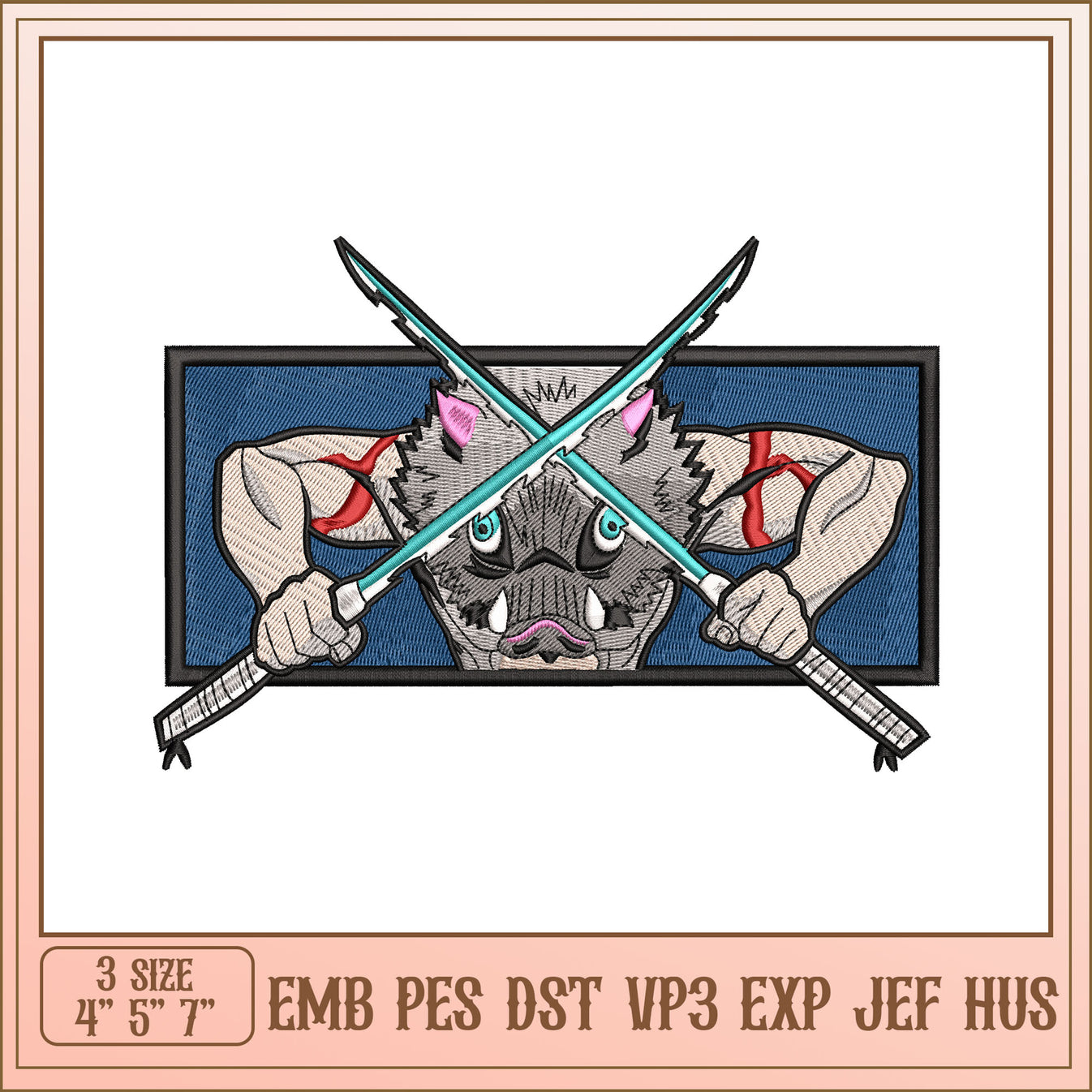 Inosuke Embroidery Design – svg files for cricut