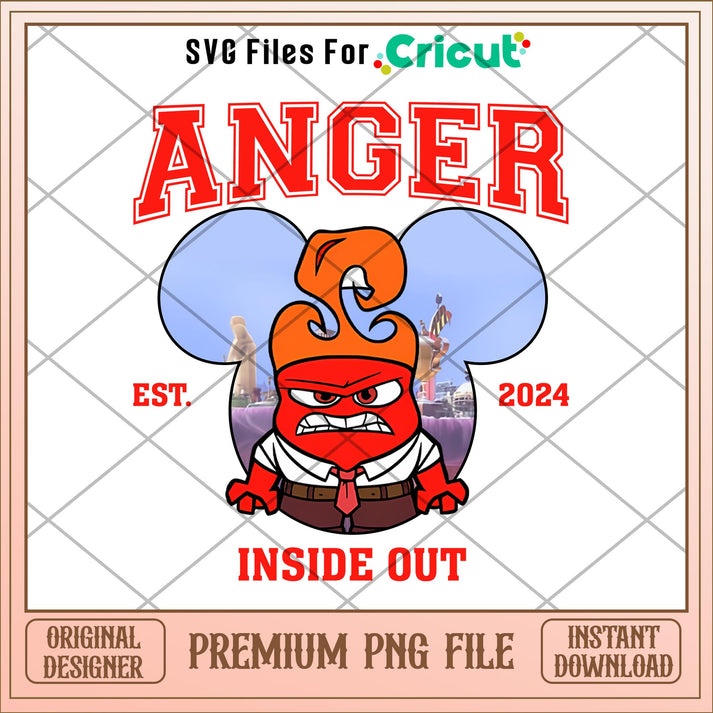Anger Inside out 2 png – svg files for cricut