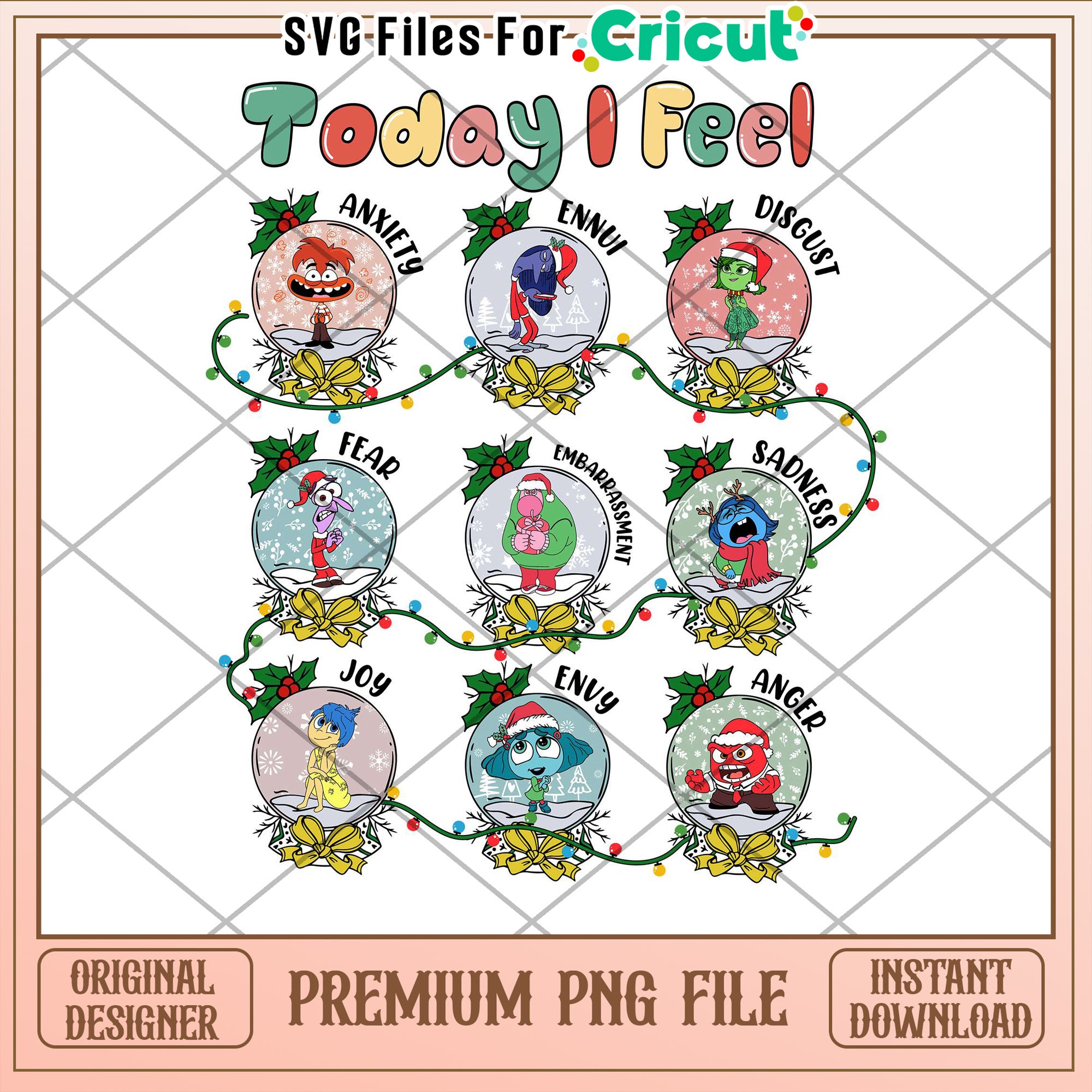 Inside Out Christmas PNG Ornaments – svg files for cricut