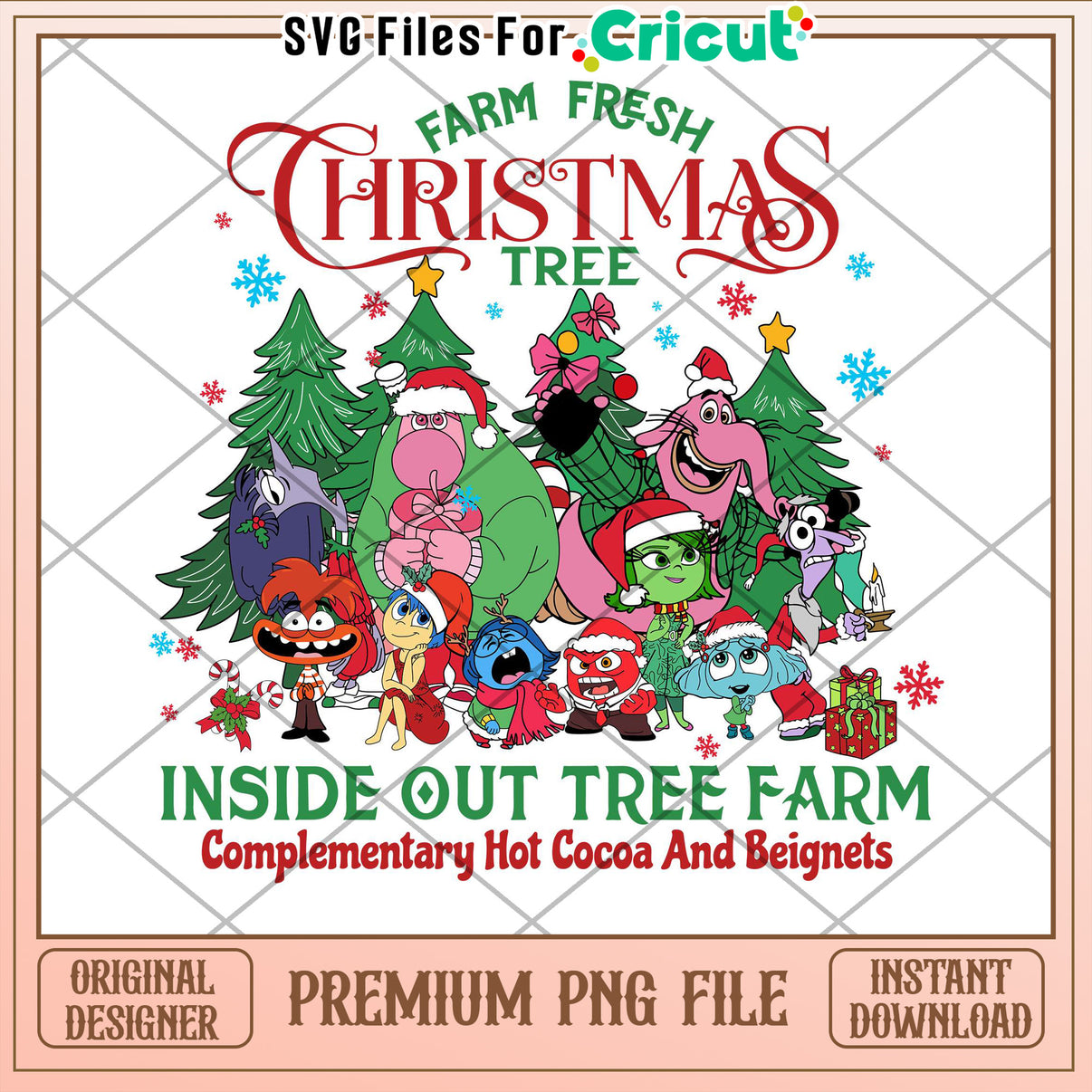 Inside Out Christmas Tree Farm PNG – svg files for cricut