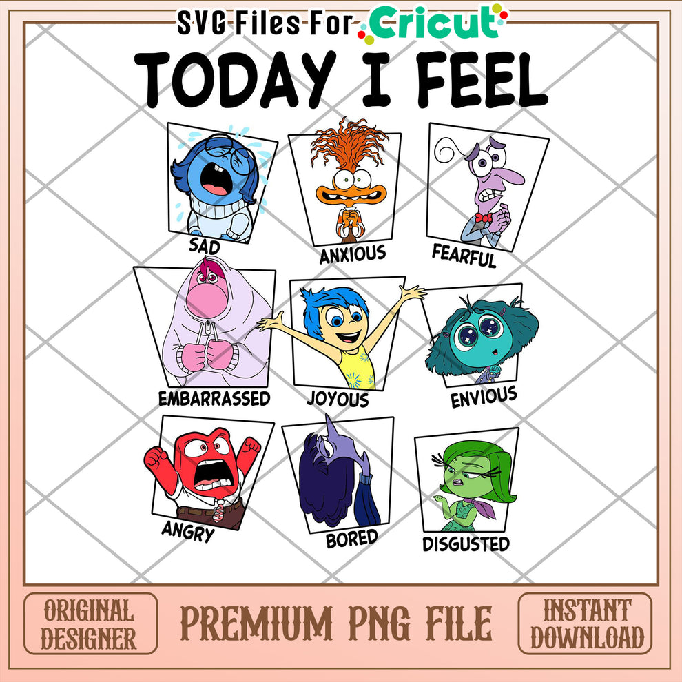 Inside Out Emotions PNG Cricut Files – svg files for cricut