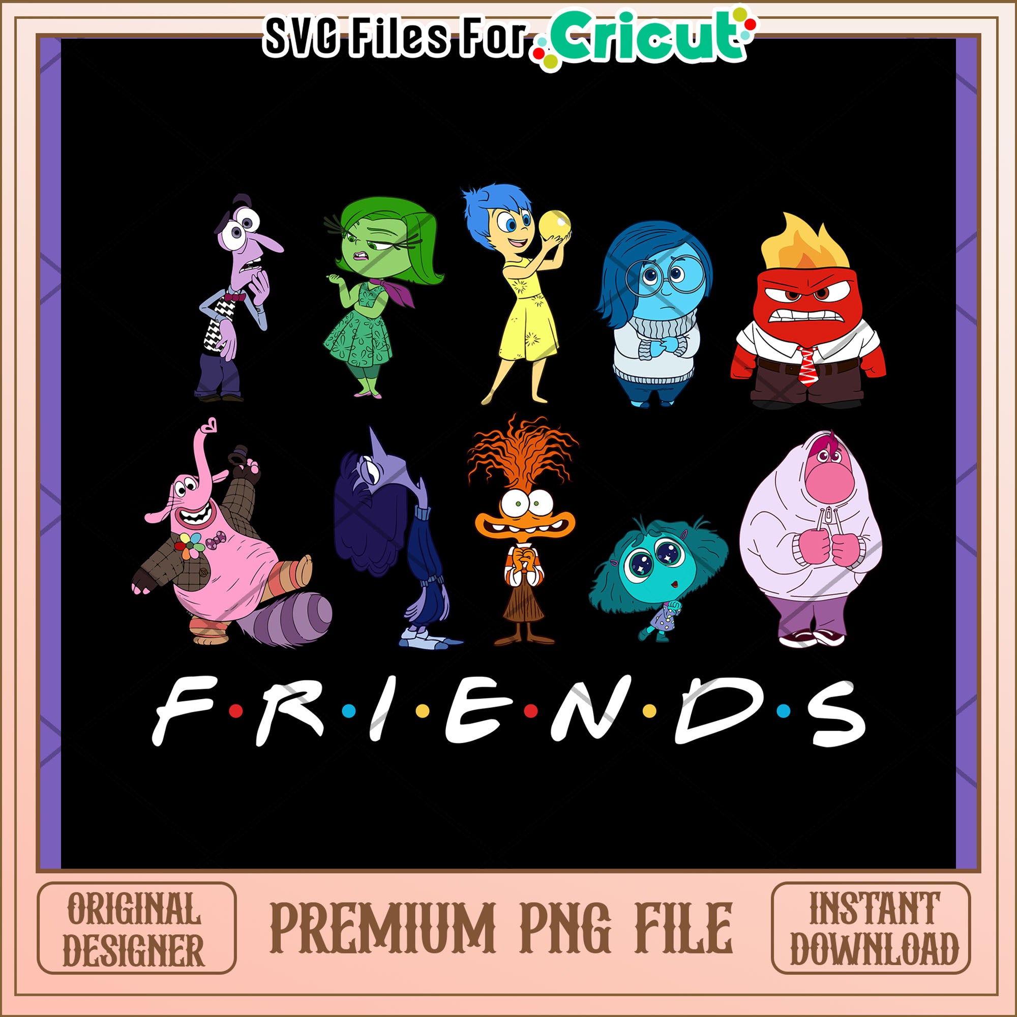 Inside Out Friends PNG Design – svg files for cricut