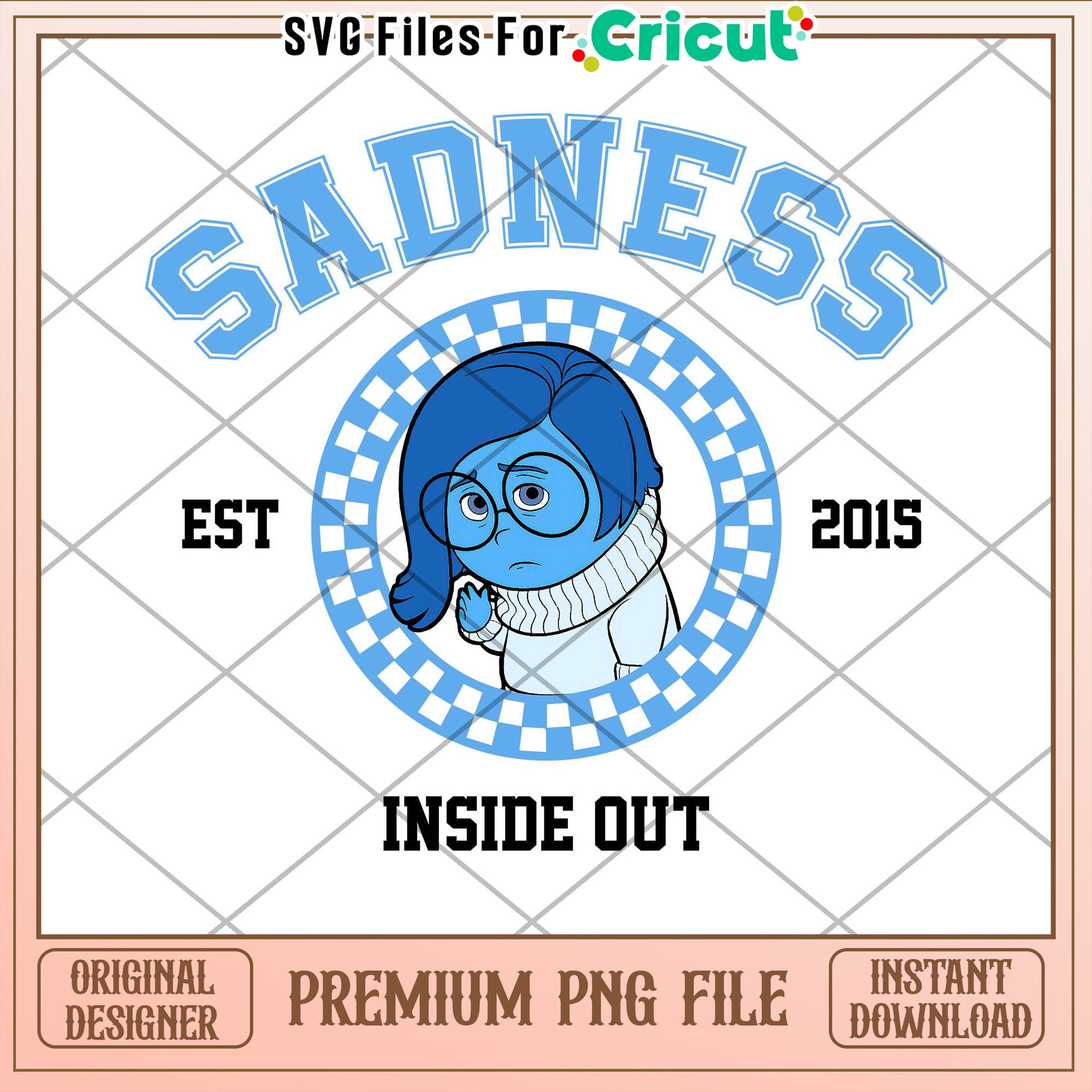 Inside Out Sadness PNG Cricut File – svg files for cricut