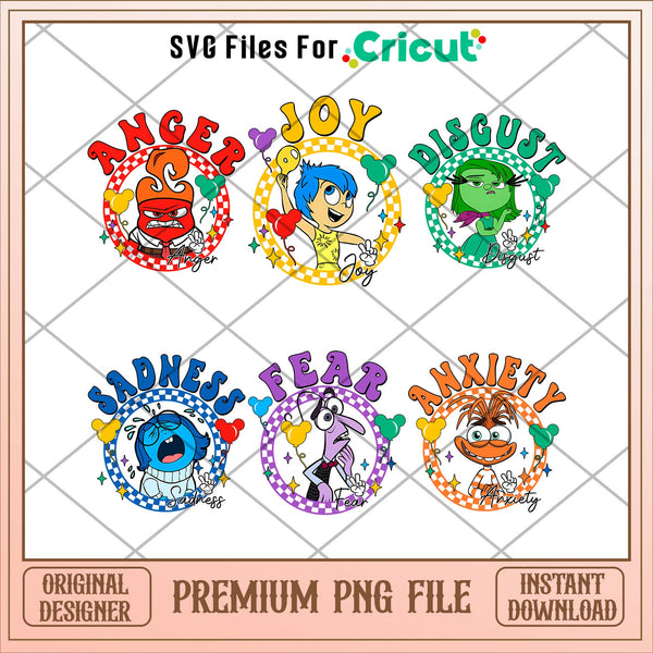 Disney Inside out 2 cartoon logo name png bundle – svg files for cricut