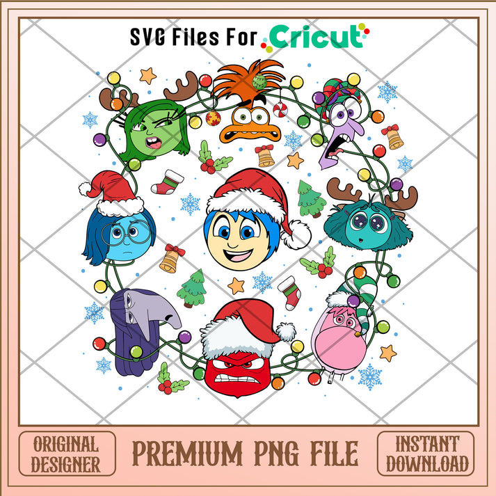 Inside out on christmas png, inside out characters png, christmas png ...