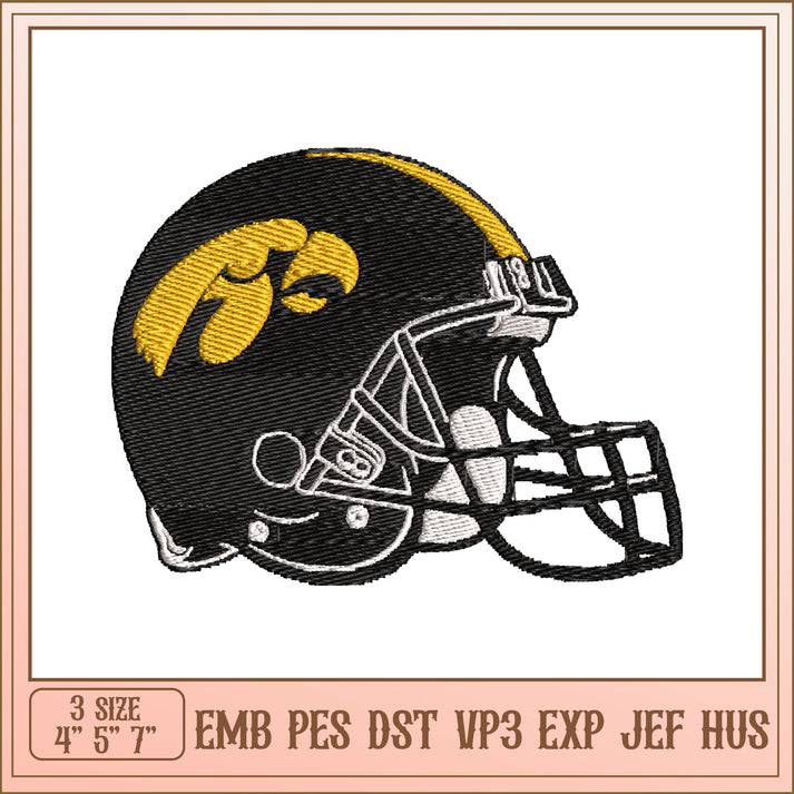 Iowa Hawkeyes Helmet Embroidery Design – svg files for cricut