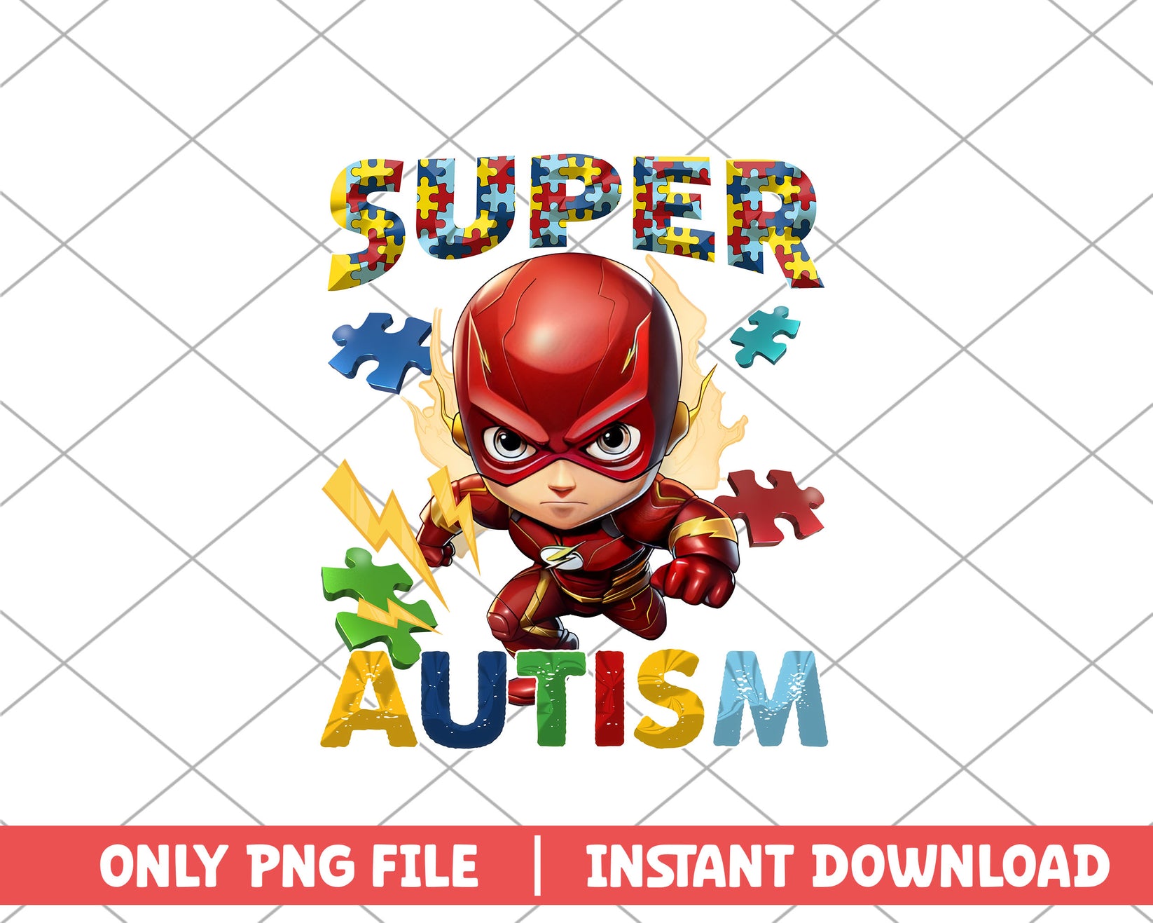 Iron man chibi autism png – svg files for cricut