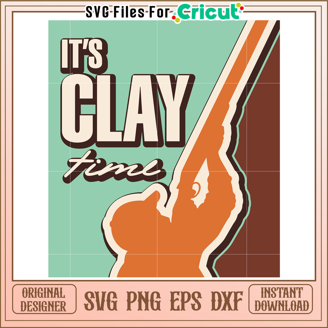 It's clay time svg, skeet shooting funny svg, champion clay svg – svg ...