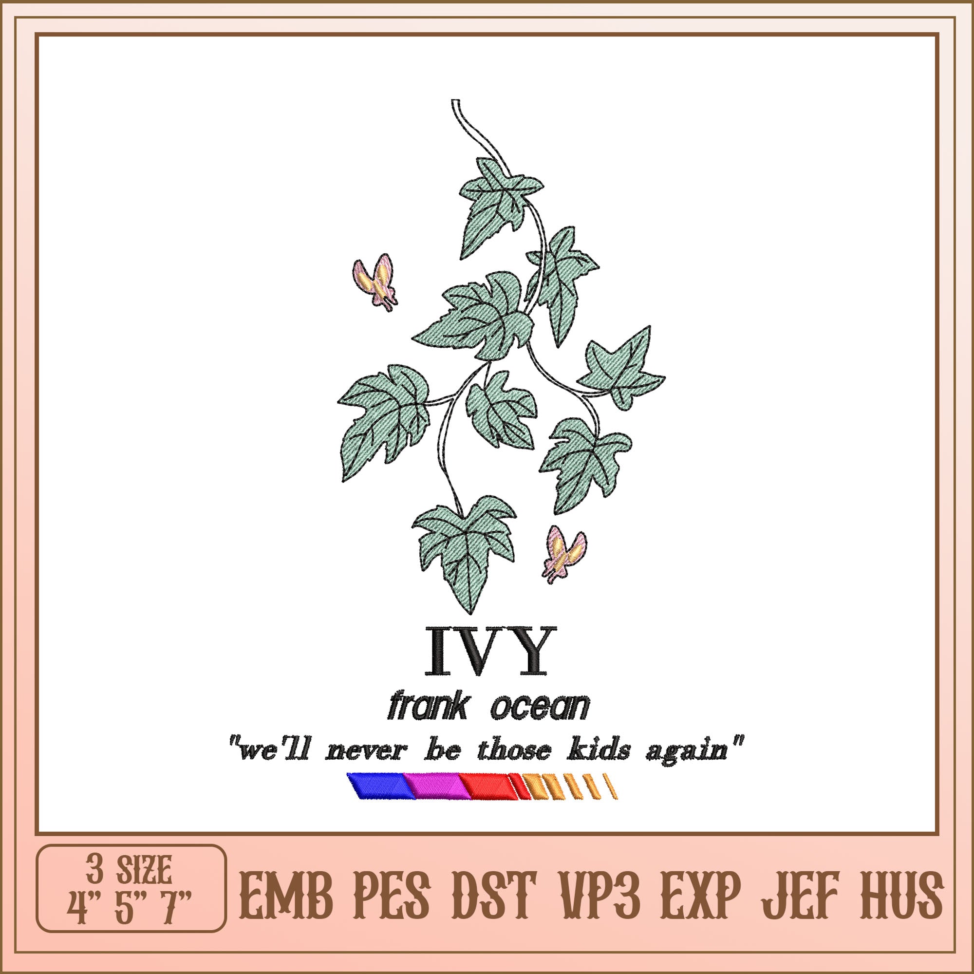 Ivy Embroidery Design Frank Ocean – svg files for cricut