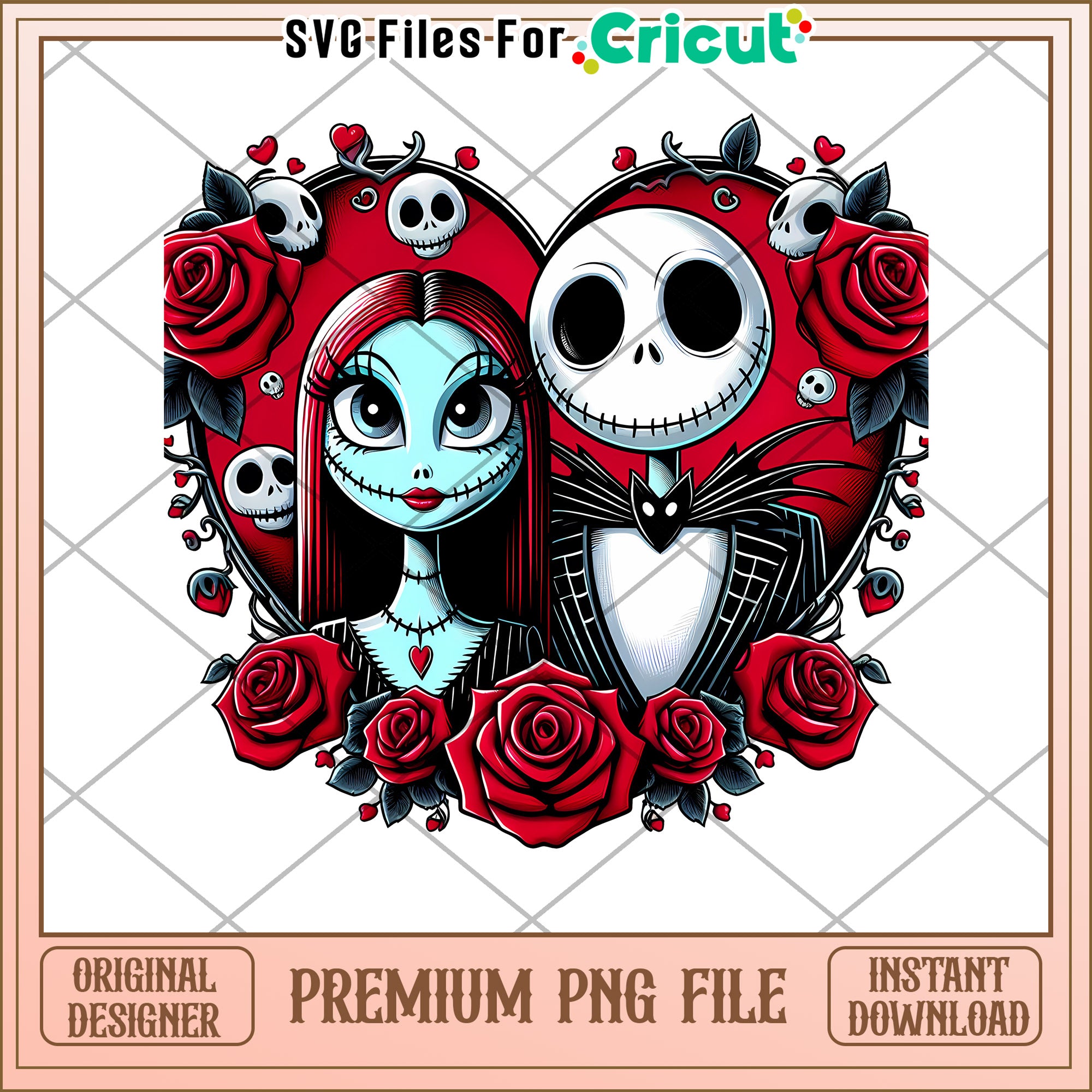 Jack Sally Heart PNG Valentines Day – svg files for cricut
