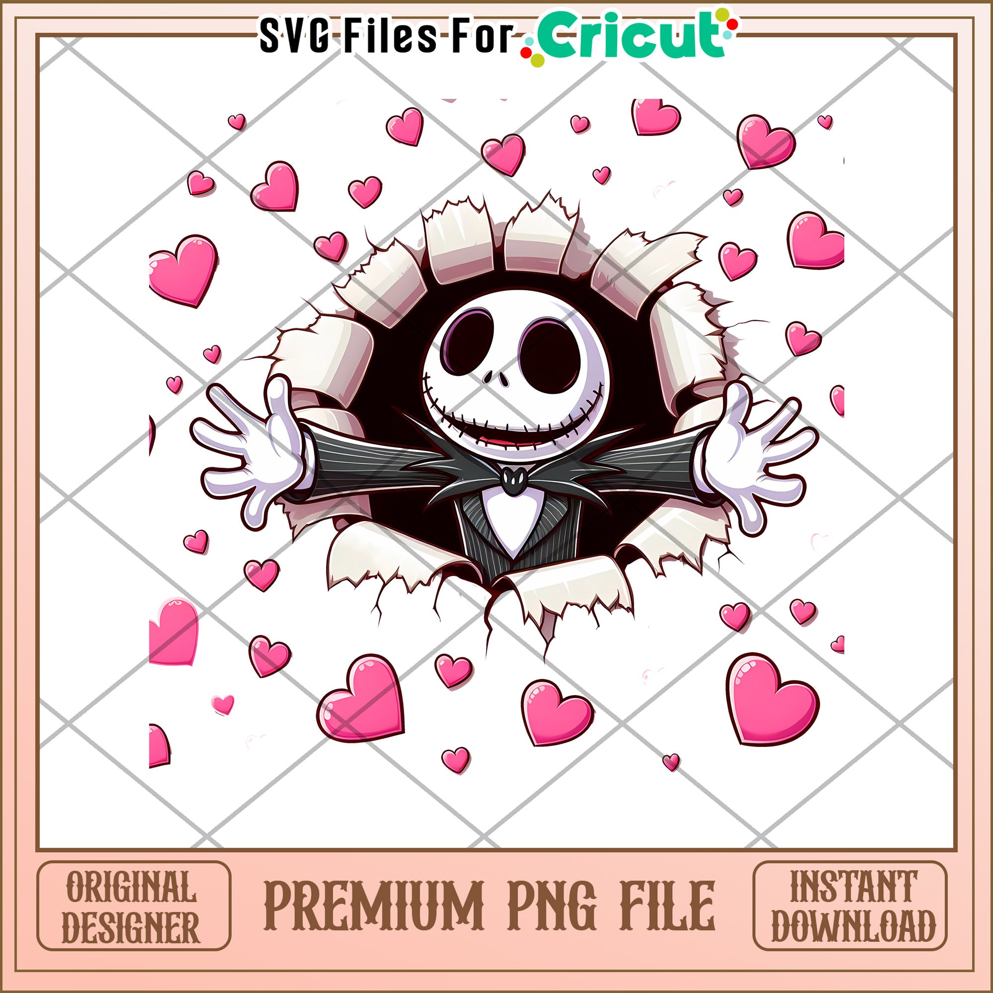 Jack Skellington Valentines PNG – svg files for cricut