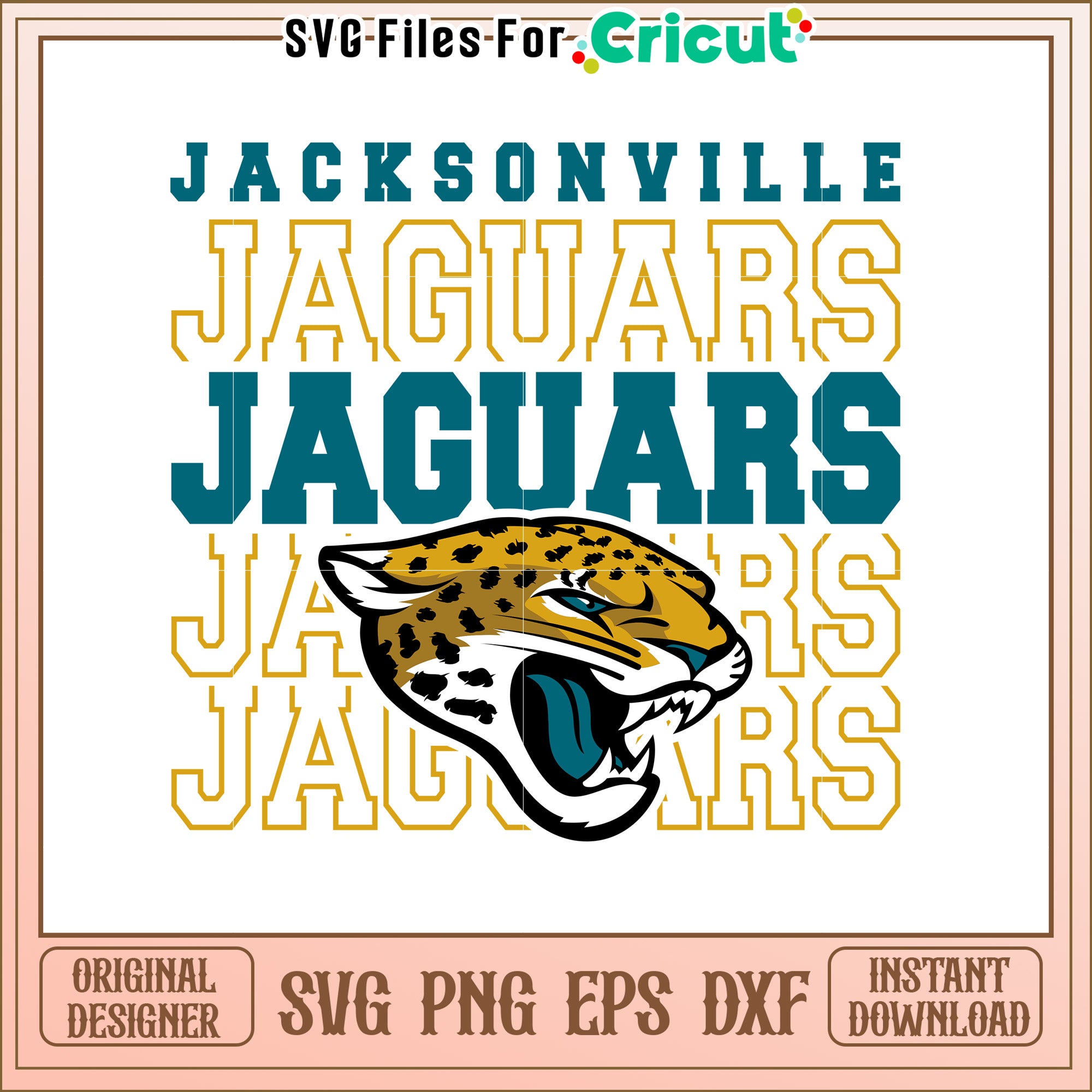 Jacksonville Jaguars Mascot SVG Design for Fans – svg files for cricut