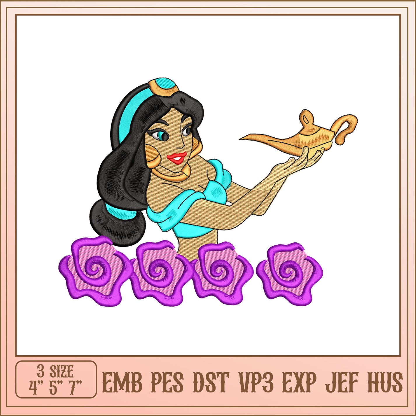 Jasmine Embroidery Design – svg files for cricut