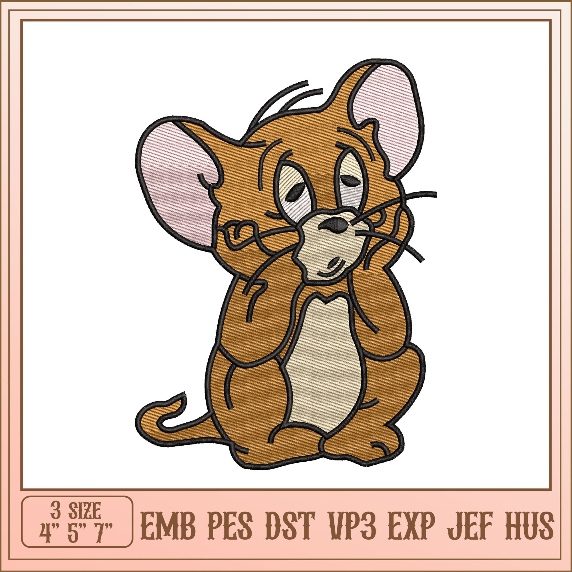 Jerry Mouse Embroidery Design – svg files for cricut