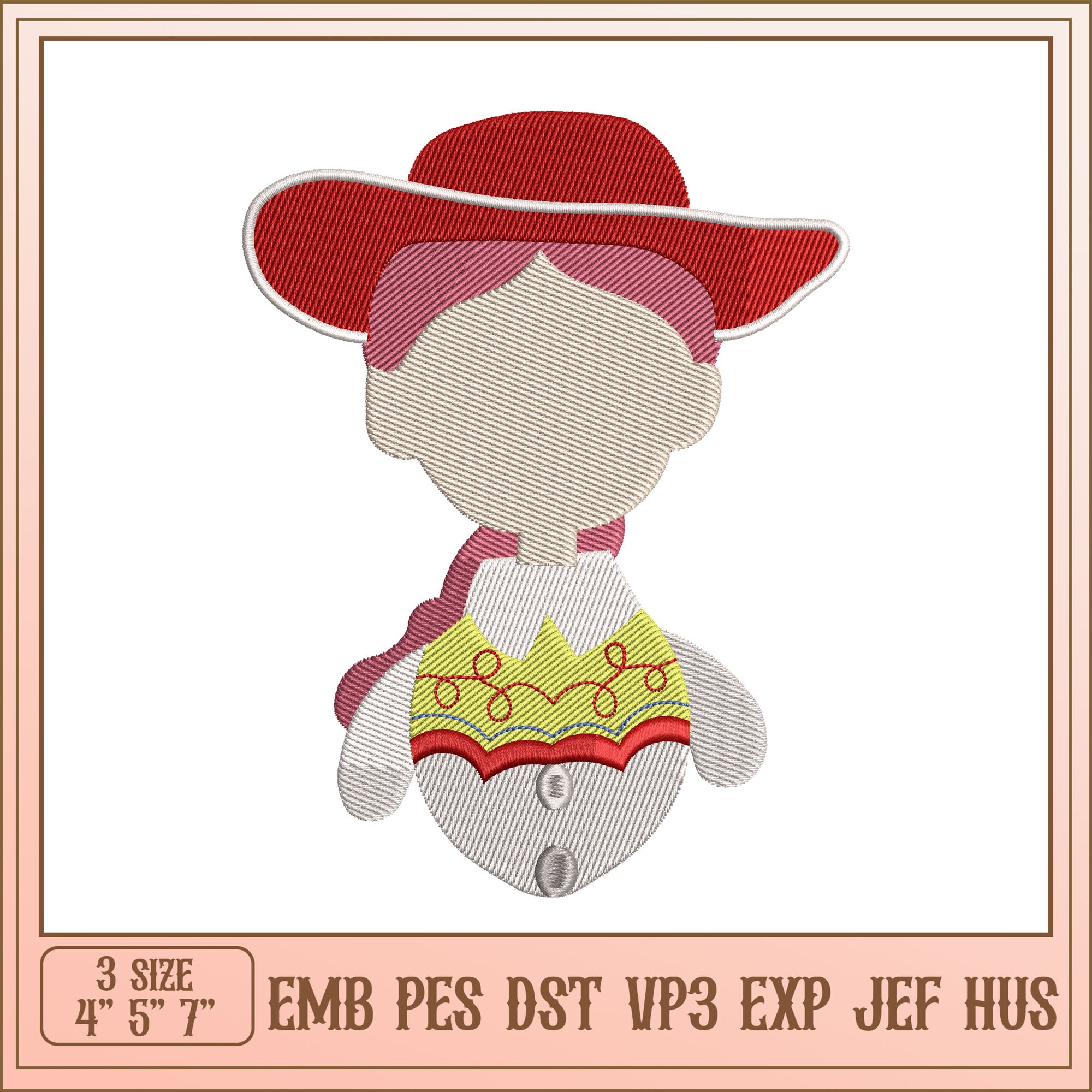Jessie Embroidery Design 3 Sizes – svg files for cricut