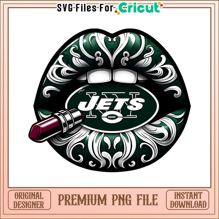 Jets vintage lips design png, New York Jets png, NFL png – svg files ...