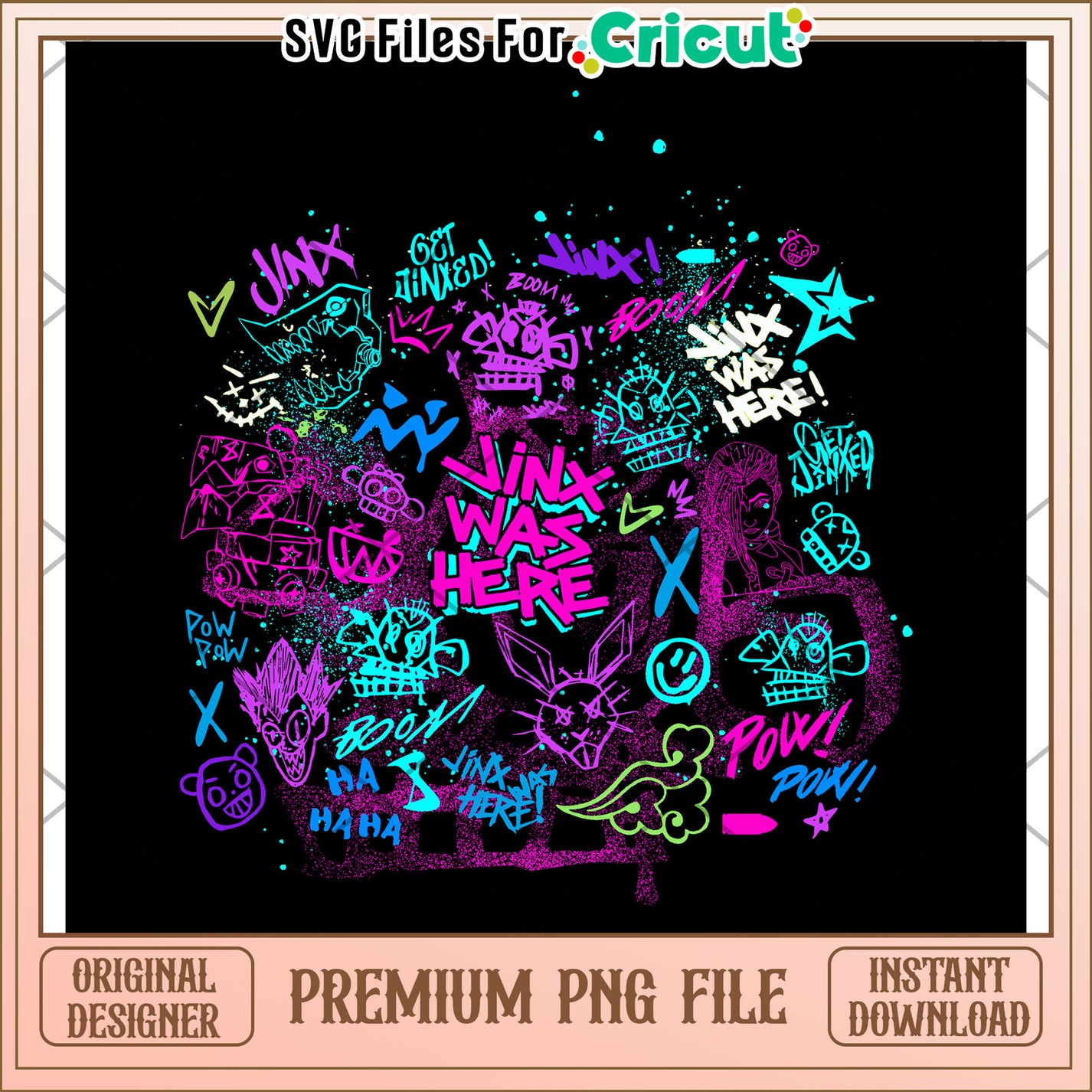 Jinx was here png, arcane netflix png, league of legend png – svg files ...