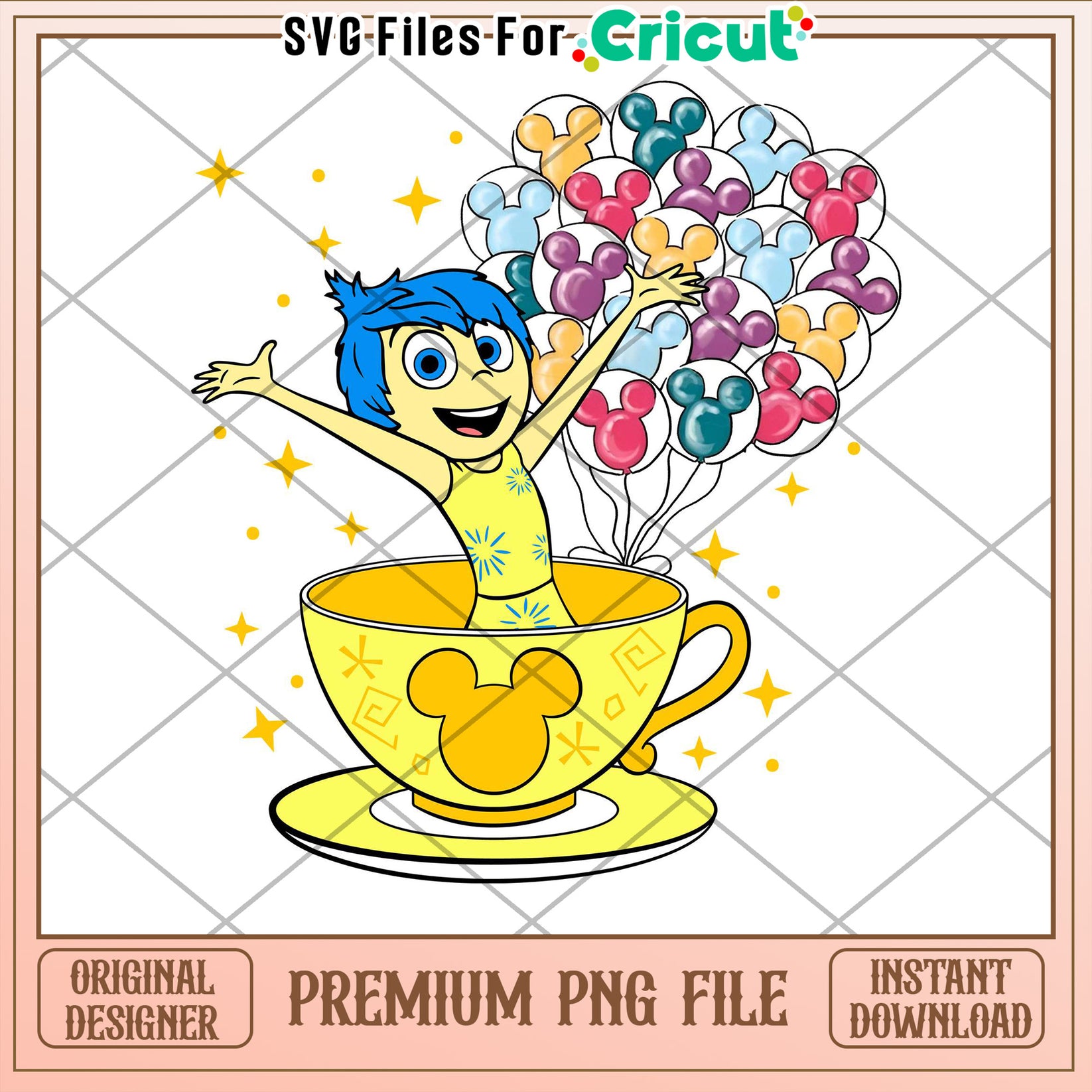 Joy Disney PNG Cup Balloons Cricut – svg files for cricut