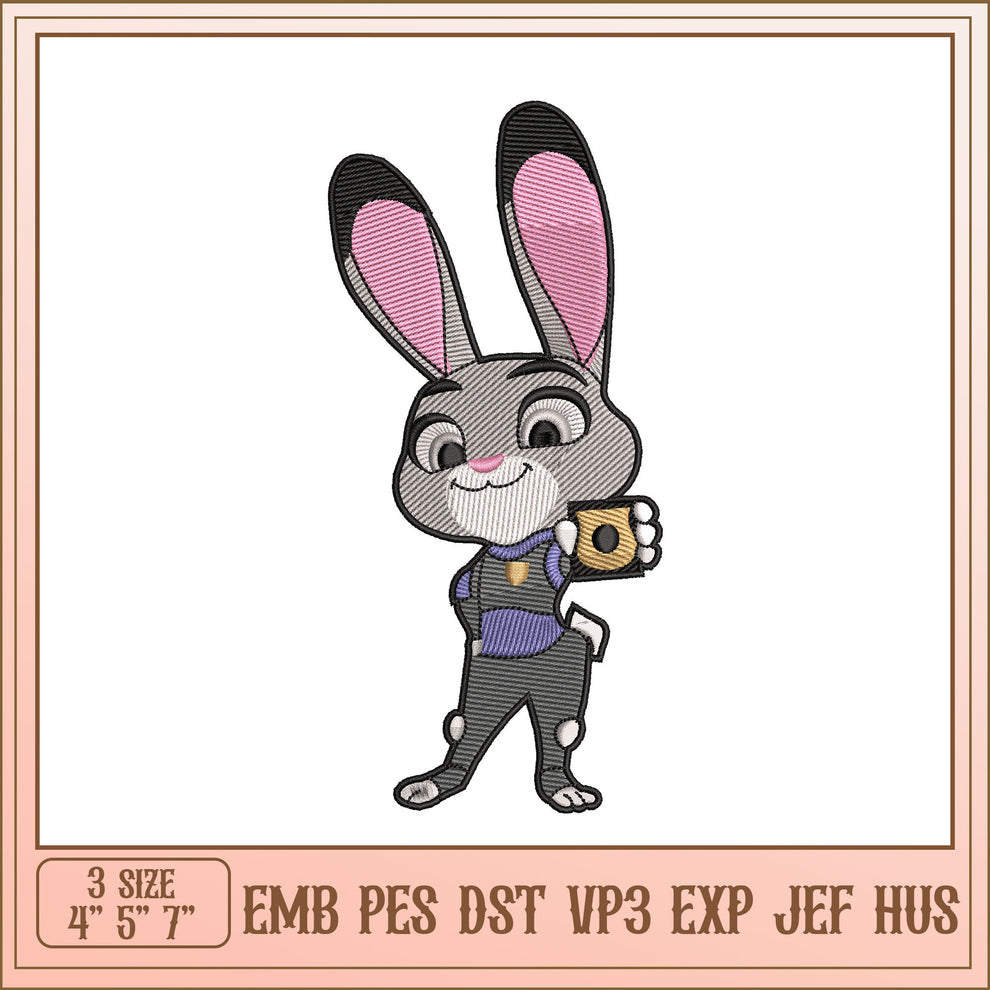 Judy Hopps Embroidery Design – svg files for cricut