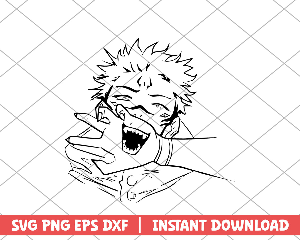 Jujutsu Kaisen ryomen sukuna anime svg – svg files for cricut