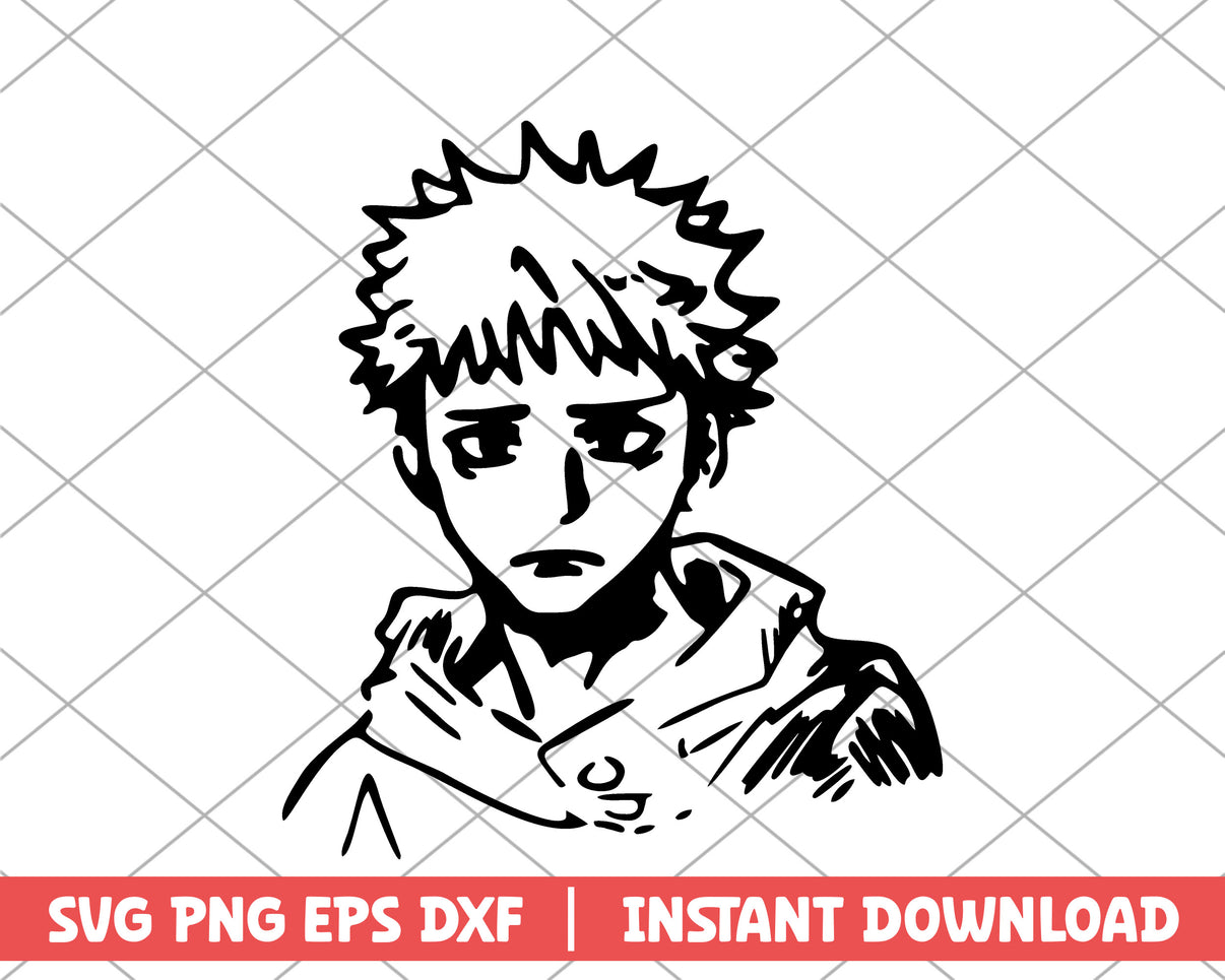 Jujutsu Kaisen yuji fanart anime svg – svg files for cricut